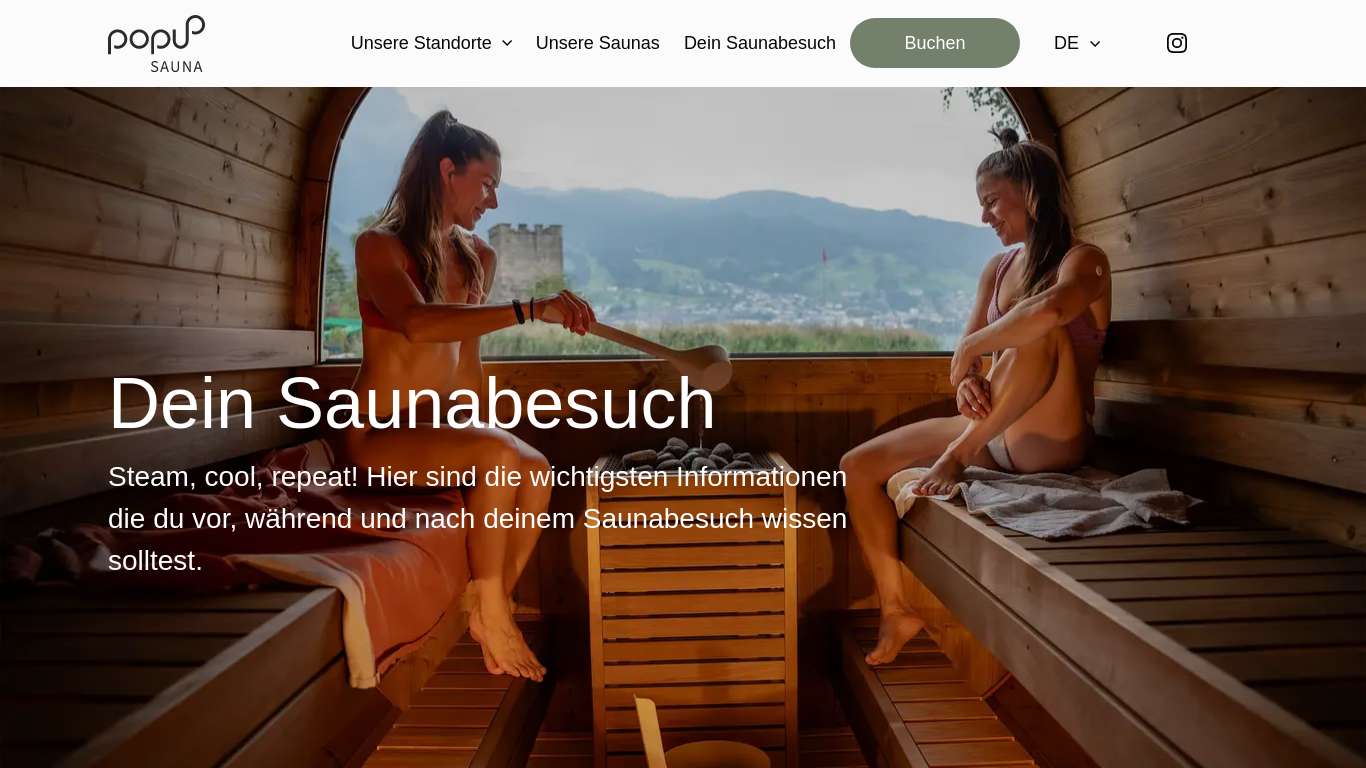 Popup Sauna: Dein Besuch